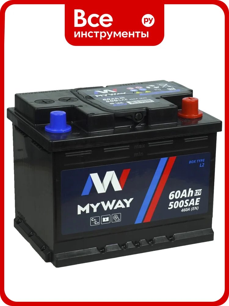 Аккумулятор MYWAY 60 Аh R+ MW600SU