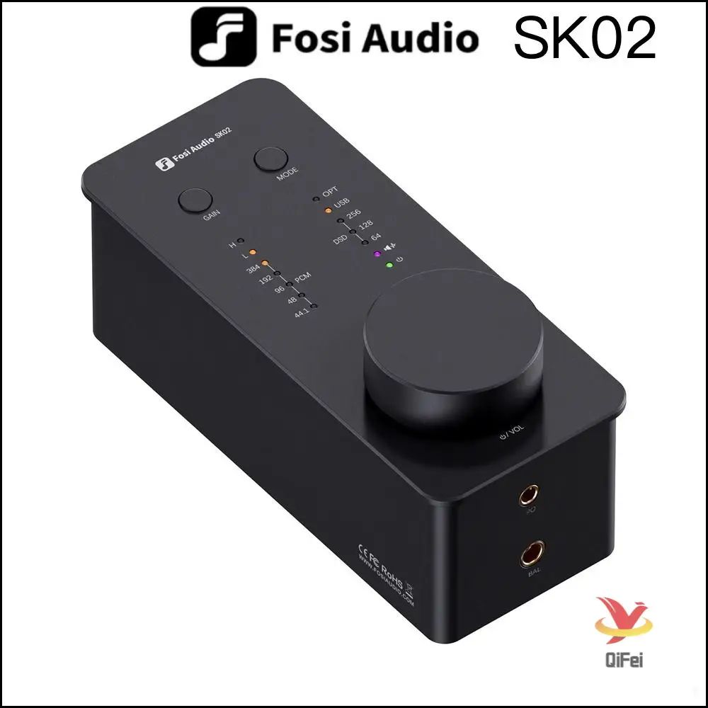 Fosi Audio SK02 USB-декодер аудиоусилителя, поддержка ЦАП DSD256PCM, сбалансированная гарнитура 3,5 ММ/4,4 мм-x