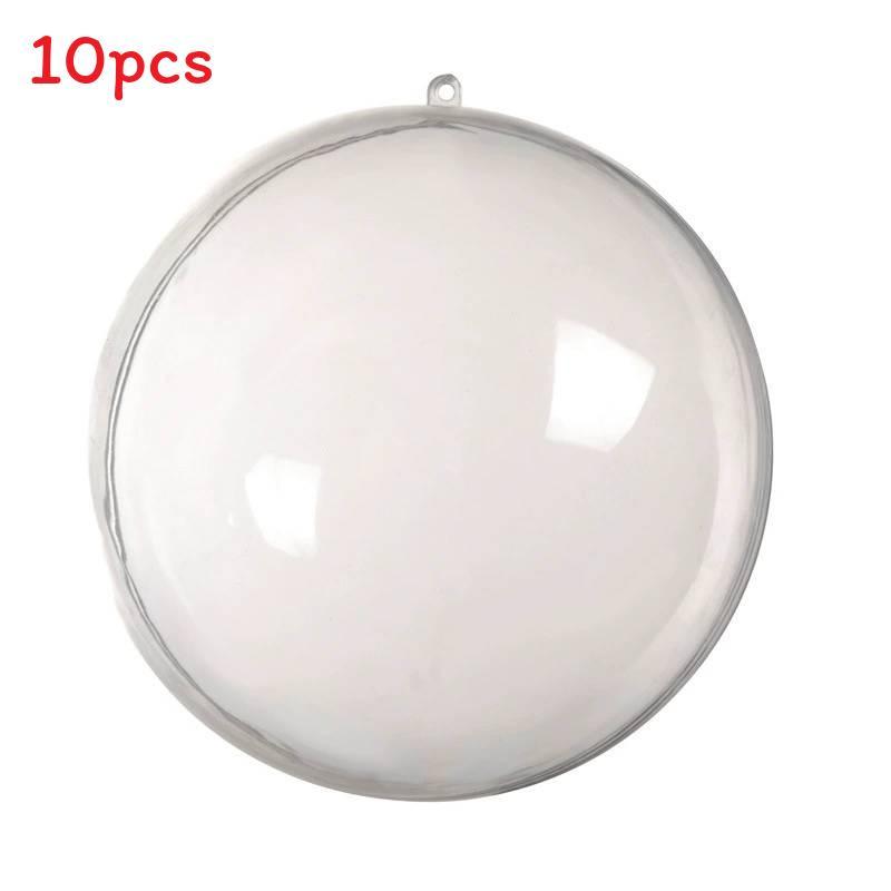 Transparent acrylic xmas ornaments with reinforced plastic and hanging accessories for festive use 4cm
