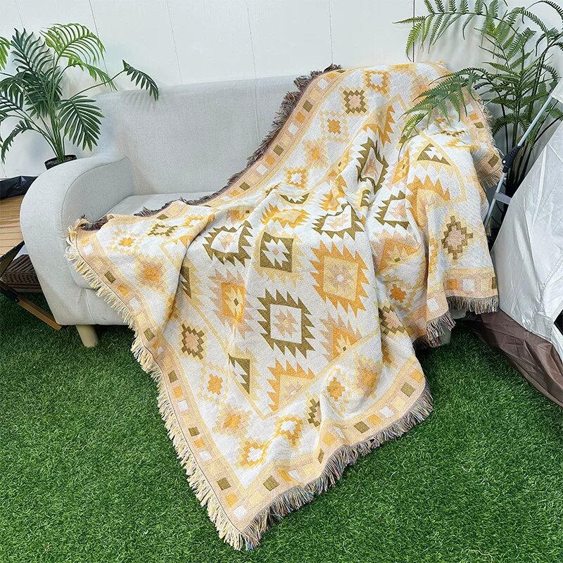 Сияющий Узор Оверсайз Коврик для Наружных Активностей и Дома - 160x220см