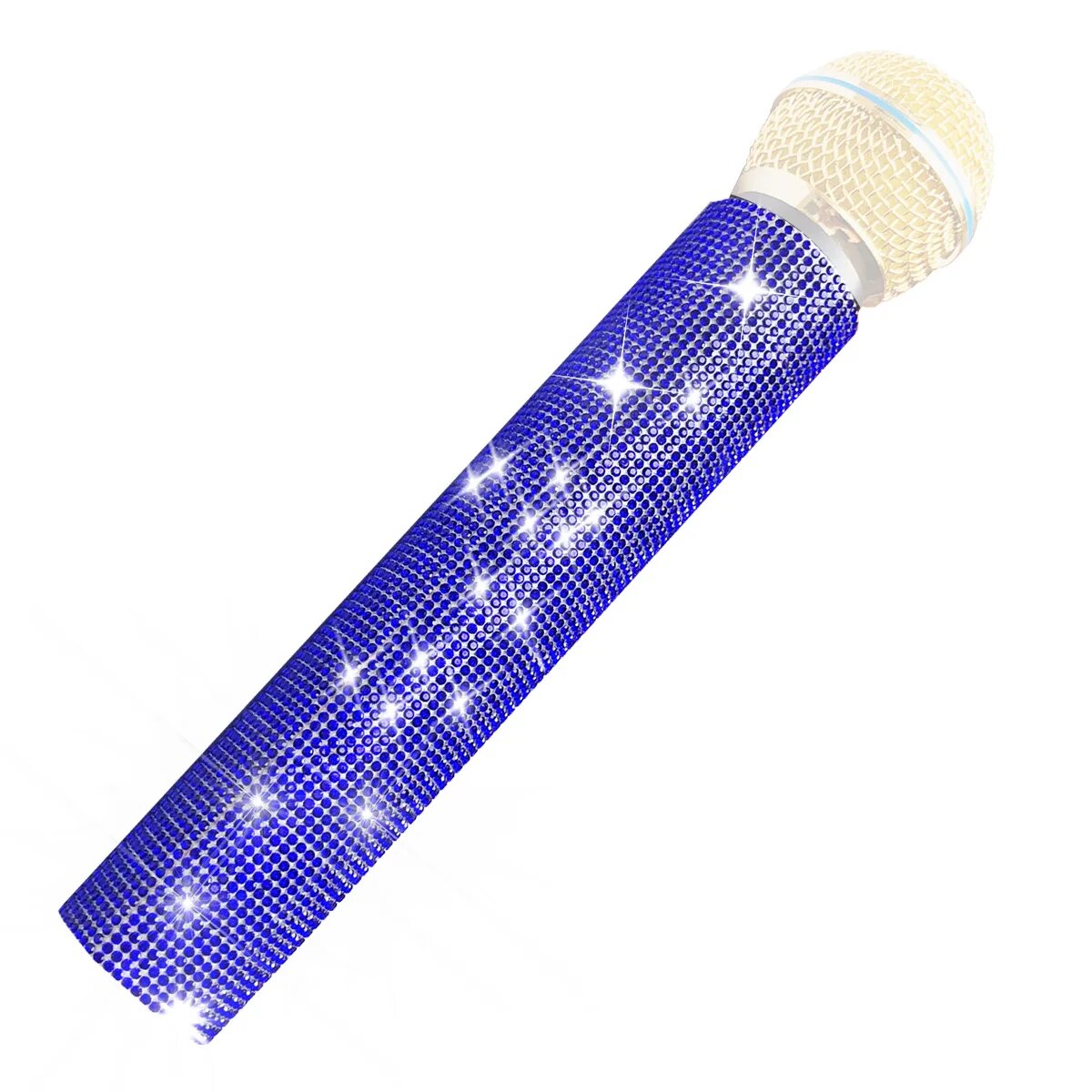 Золотой чехол-накладка со стразами для микрофона Shure окриноs Blue