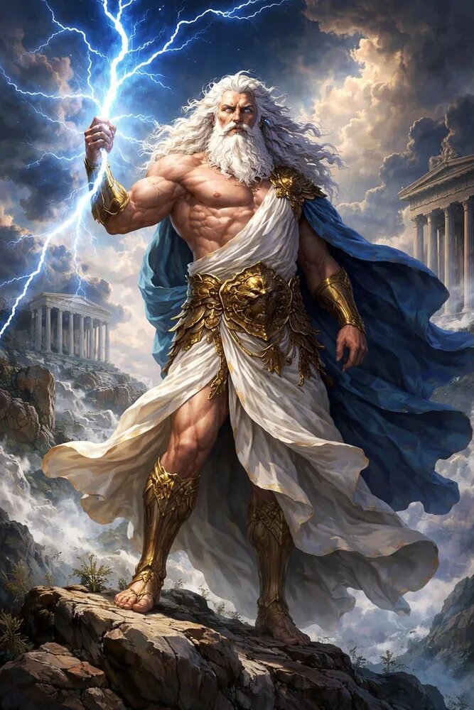 Алмазная Мозаика "Древнегреческие Боги Религия Zeus" 50x70 См Алмазная Вышивка / Картина Стразами Подарков / Украшения
