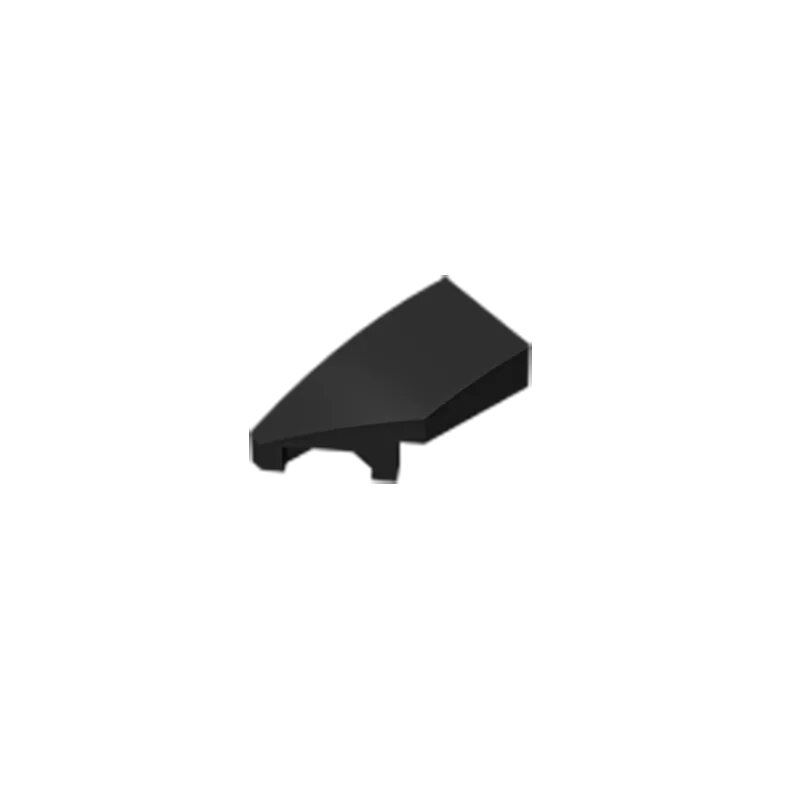 Левый клиновидный штифт-фиксатор 2x1 Gobricks GDS-1493 Черный, 080