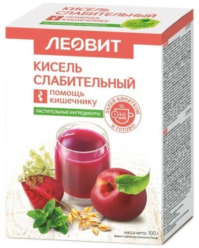 Леовит кисель диетический слабительный 20 гр 5 шт. пак