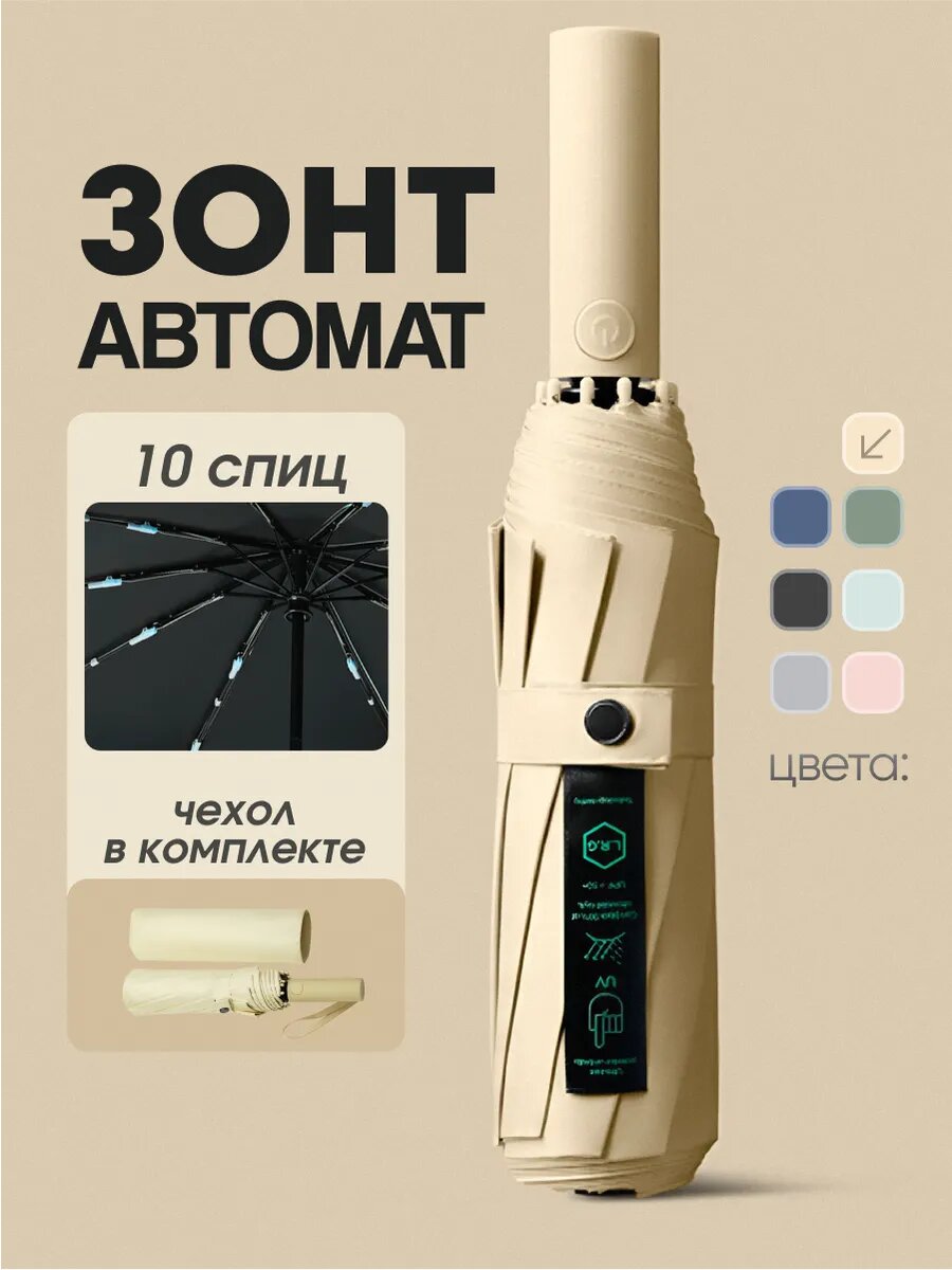 Зонт автомат антиветер складной облегченный