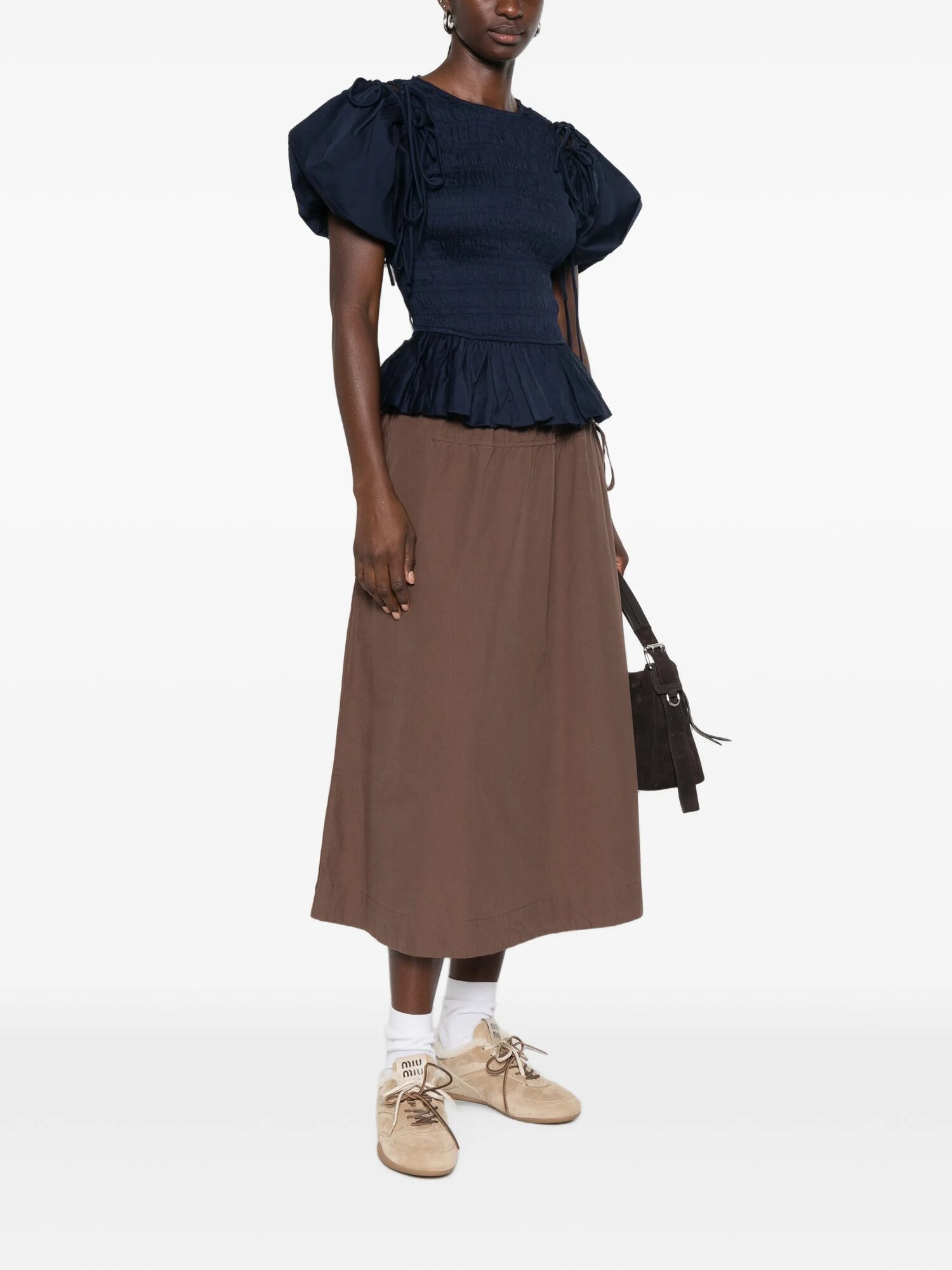 Блуза Becca shirred peplum blouse