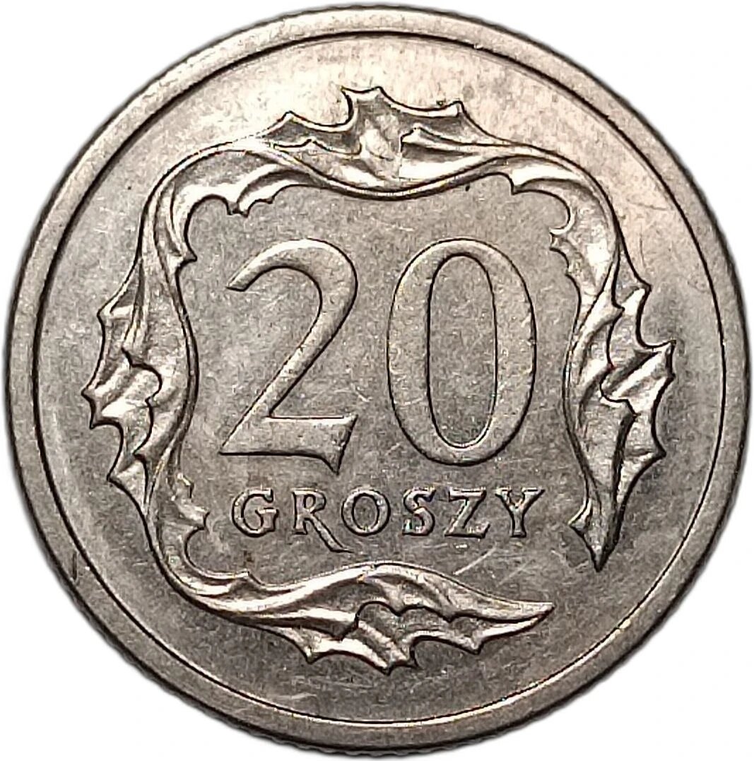Монета Польша 20 грошей 2001