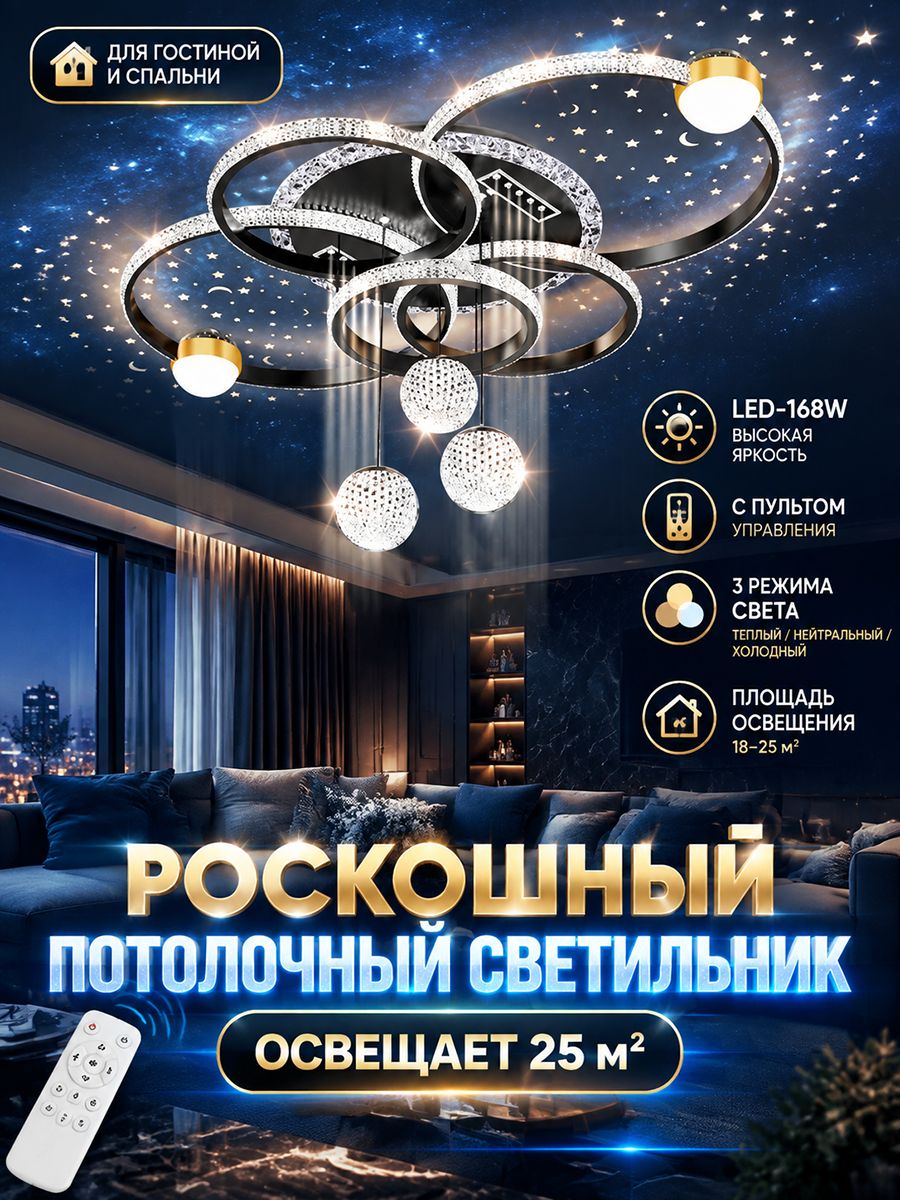Люстра, LED