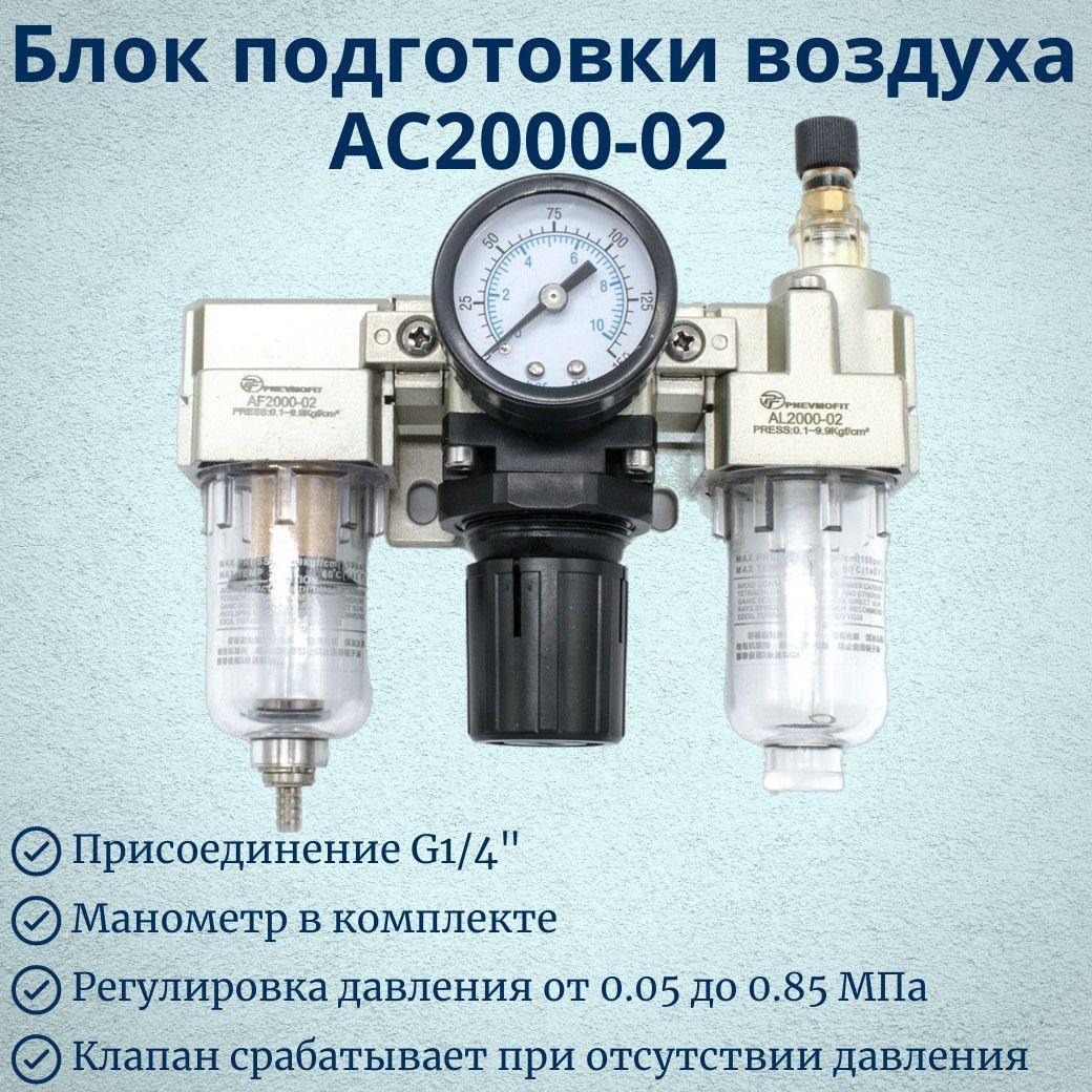Блок подготовки воздуха AC2000-02