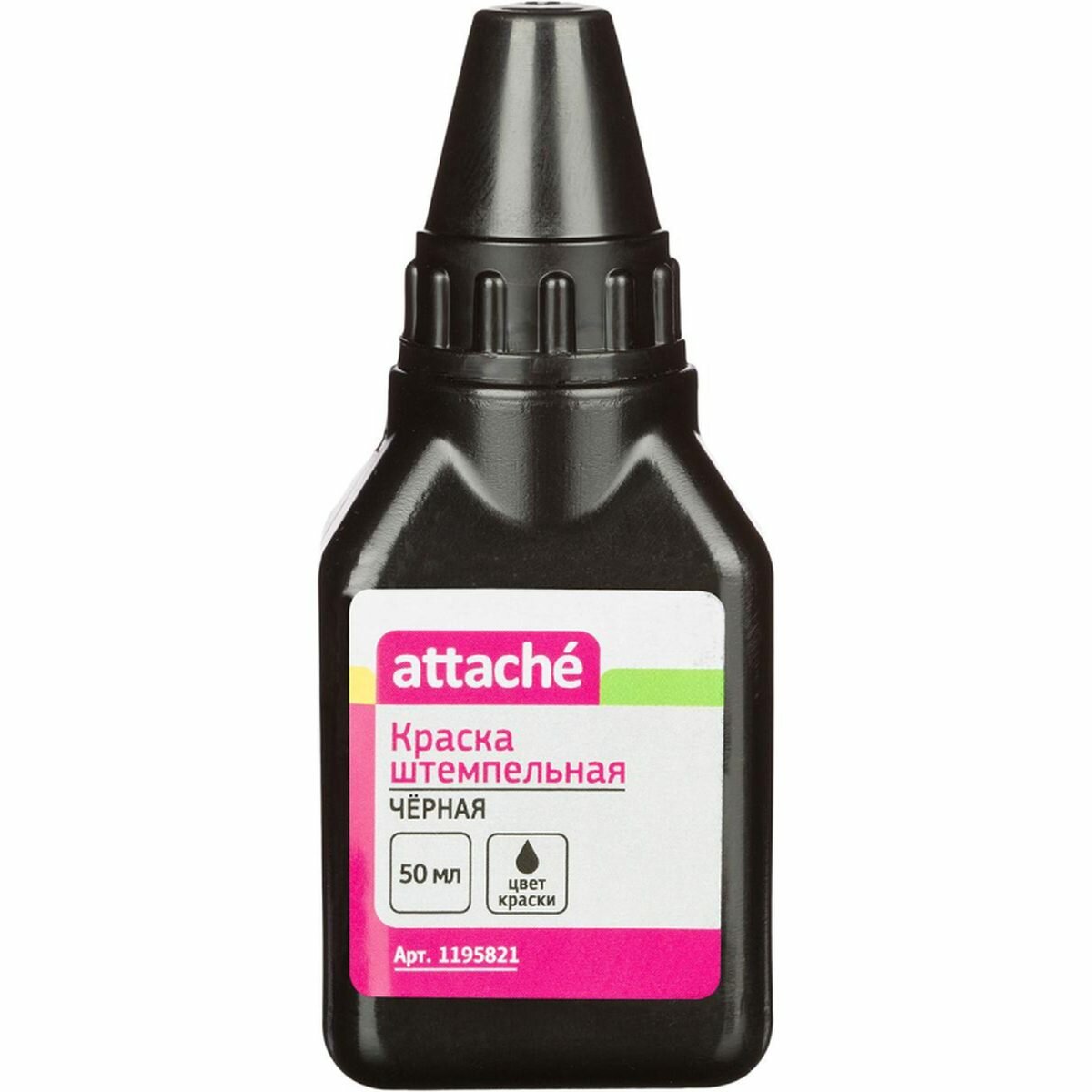 Краска штемпельная Attache, 50г, черная, 55шт.