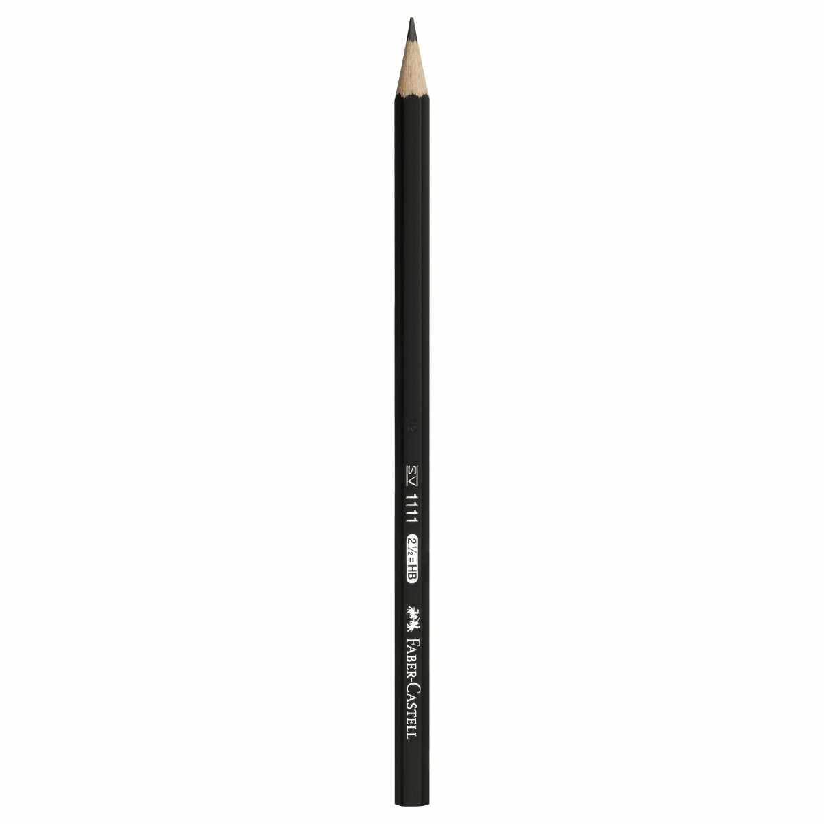 Карандаш чернографитный Faber-Castell 1111 (НВ, черный корпус, без ластика, заточенный) (111100), 12шт.