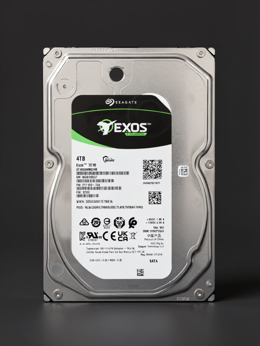 Seagate 4 ТБ Внутренний жесткий диск ST4000NM024B, 3.5", 7200 об/мин, SATA III 6 Гбит/с (ST4000NM024B)