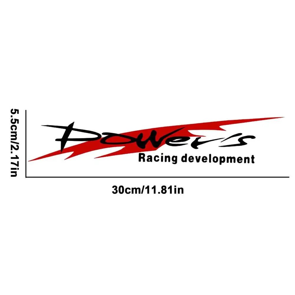Автомобильная наклейка Power's Racing Development, индивидуальная тенденция, светоотражающая Black