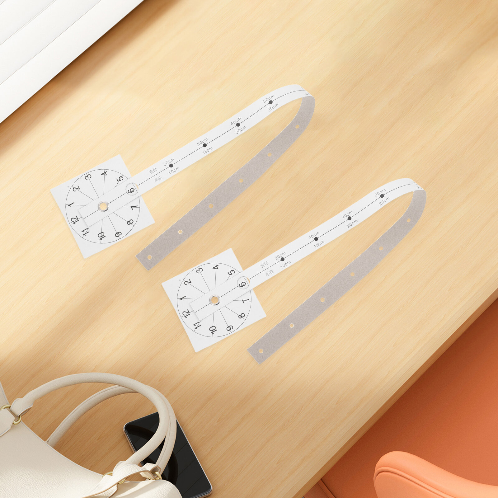 3PCS Набор Для Создания Часов Diy Настенные Часы С Точечной Меткой Бумажная Линейка 75.00X9.50X0.50CM