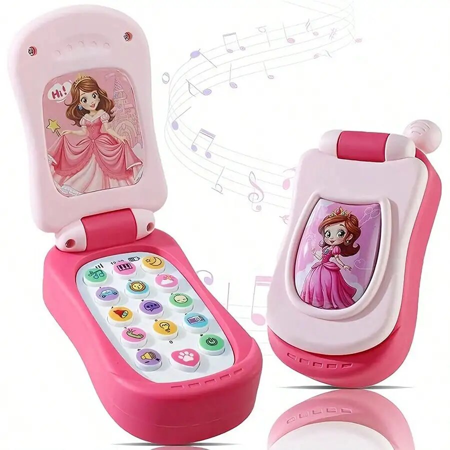 Игрушечный телефон принцессы для малышей Розовый, 2033-princess