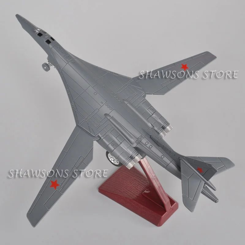 Модель самолета Tu-160, металлическая, масштаб 1:200, die - cast, белый