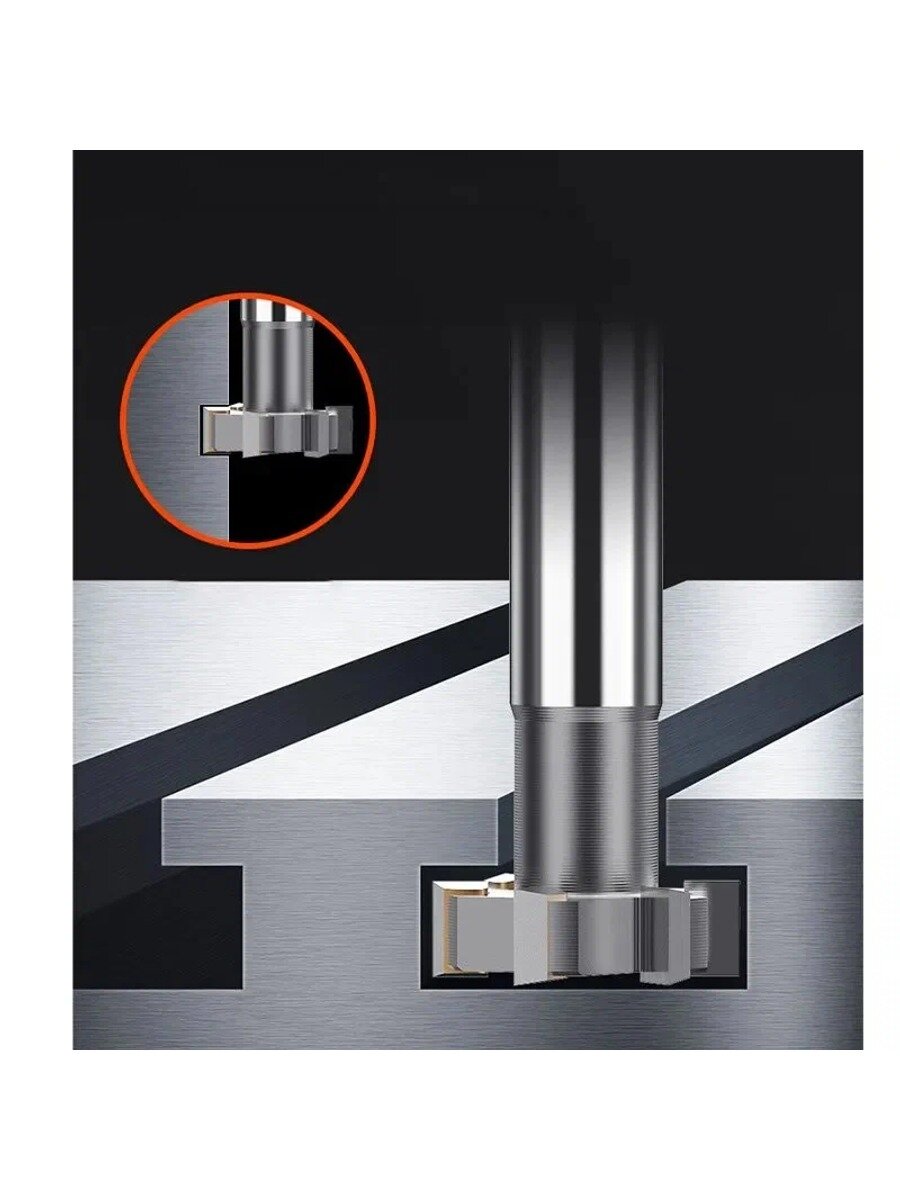 Фреза твердосплавная с Т-образными 22x4 MM 6T пазами обладает высокой износостойкостью и хорошей стабильностью
