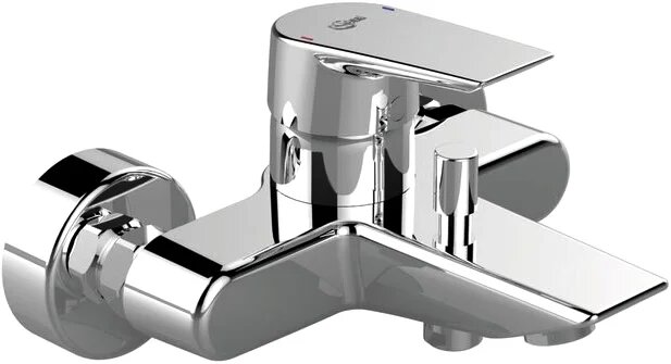 Смеситель для ванны с душем Ideal Standard Tesi A6583AA настенный, однорычажный, хром, глянцевый, латунный, без лейки, с керамическим картриджем