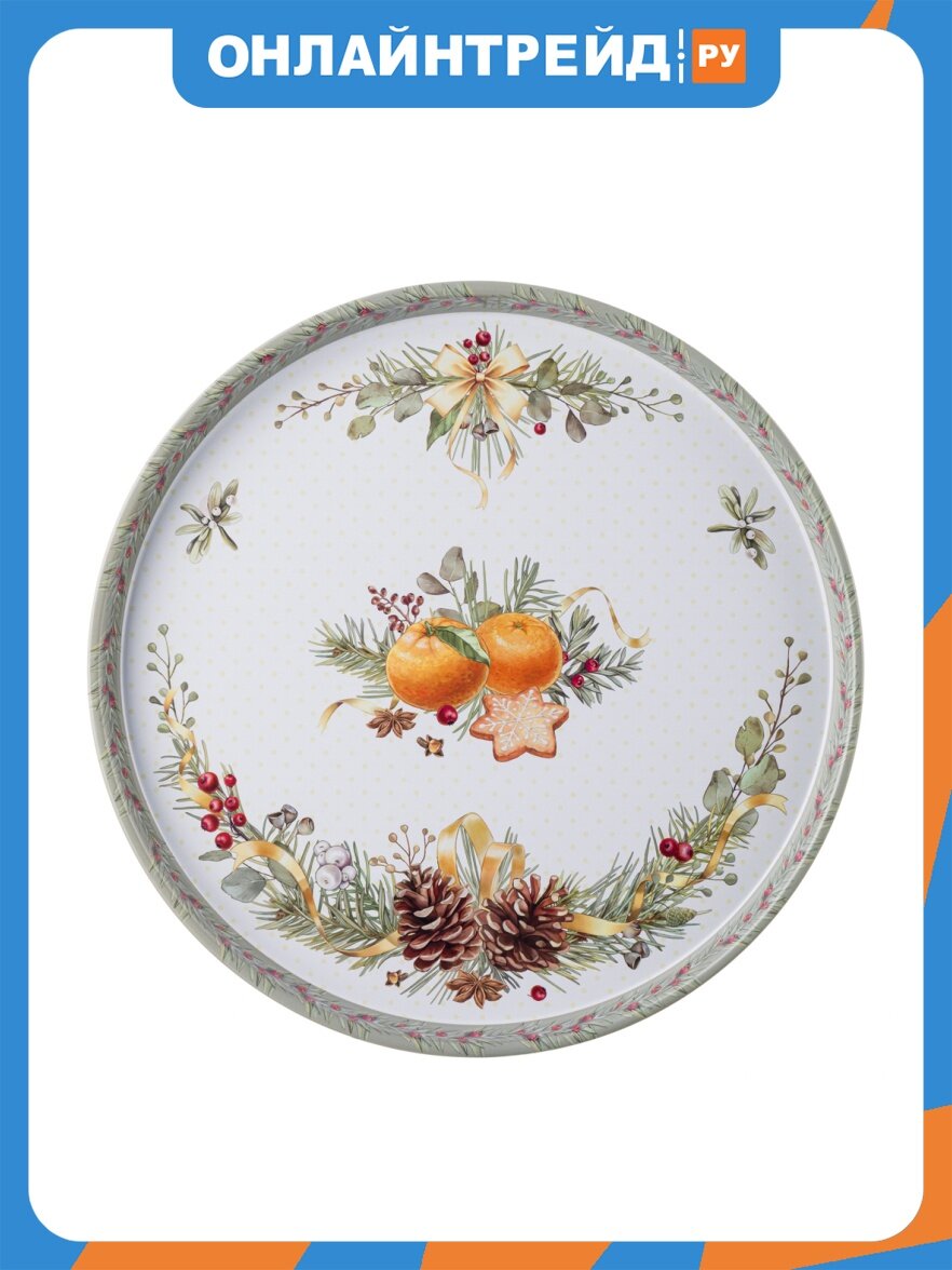 Поднос Agness сервировочный "Мандарин" 33*2,1 см (898-259)