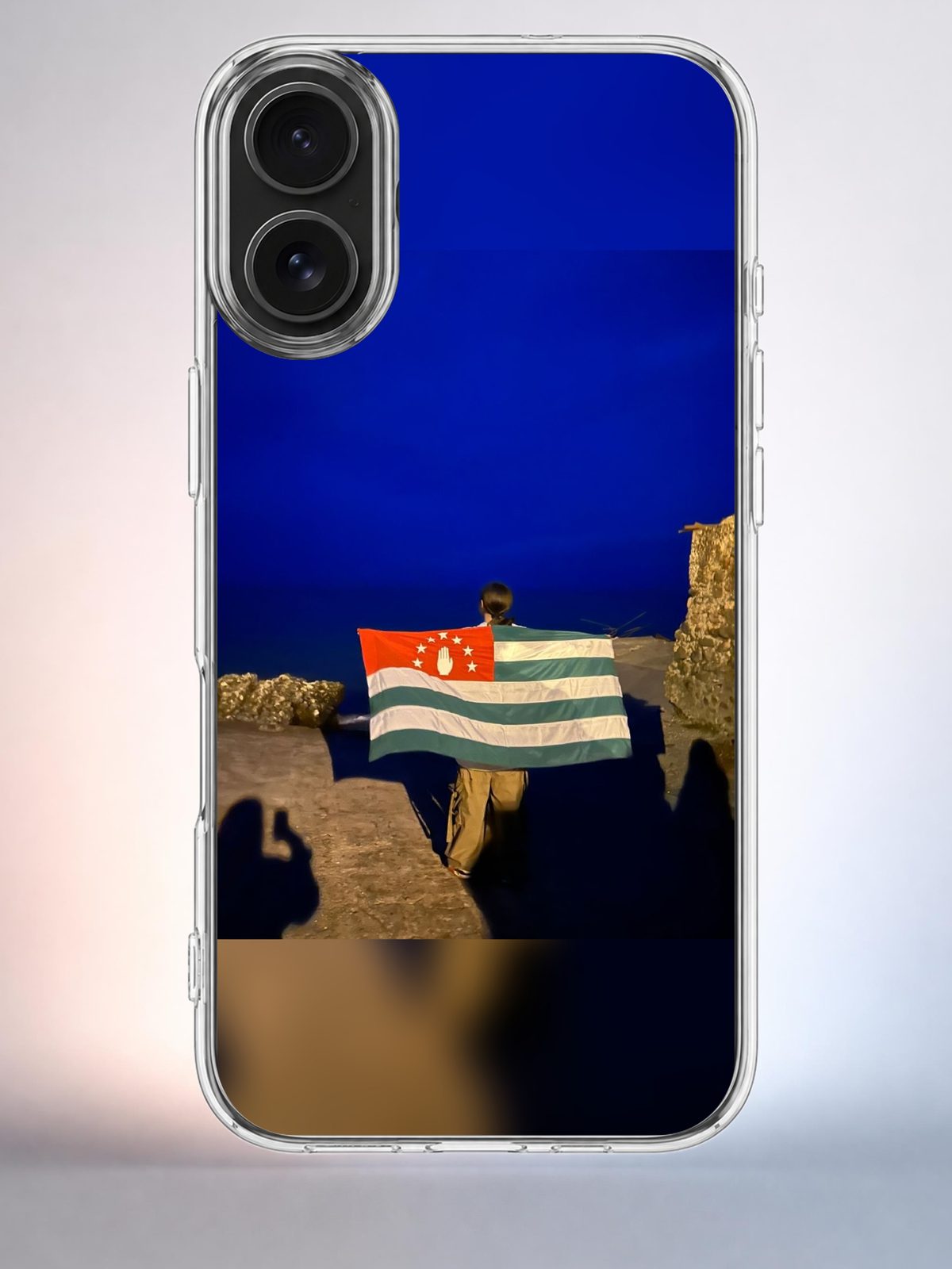 Чехол iPhone 16 Флаг Абхазии Y2K Indie Sleaze
