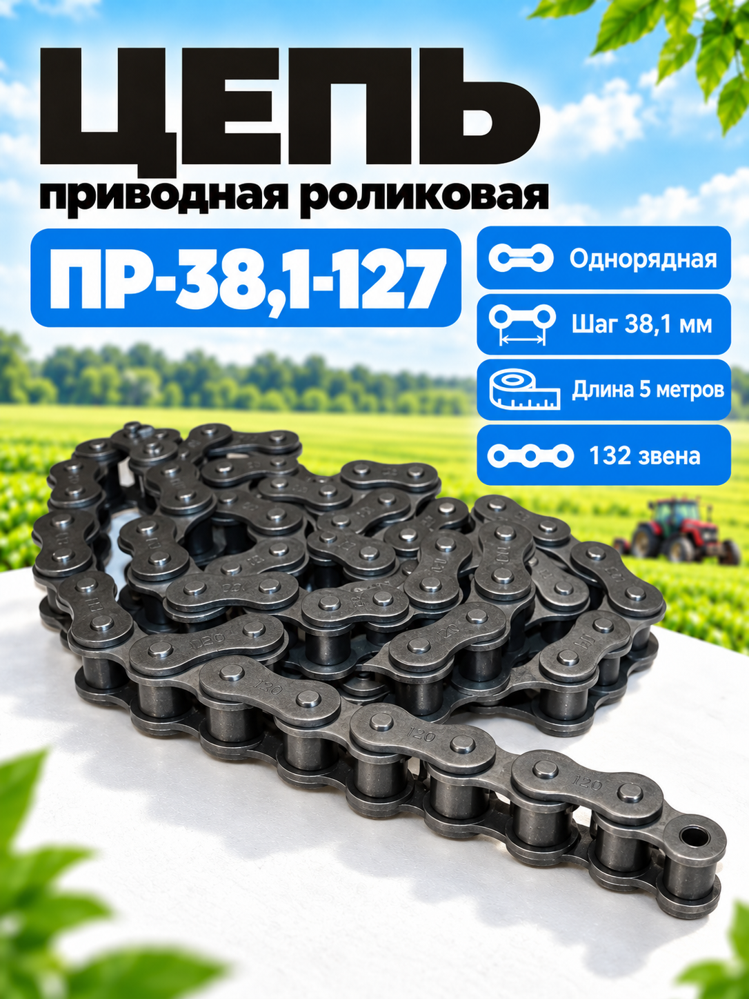 Цепь ПР-38,1-127 (5м.)
