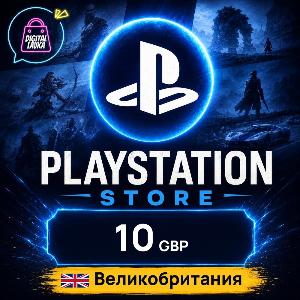 PlayStation Network (PSN) Великобритания · GBP 10 — карта оплаты, цифровой код пополнения счёта, моментальная доставка