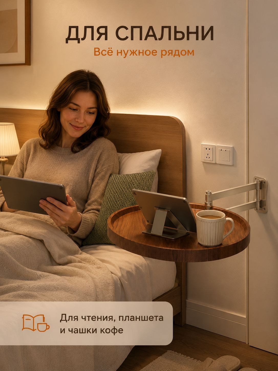 Приставной столик, 28х28х4 см