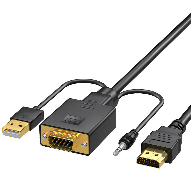 Кабель преобразователя VGA в HDMI Tengfei 3 м для ноутбука, телевизора, проектора и монитора с синхронизацией звука и