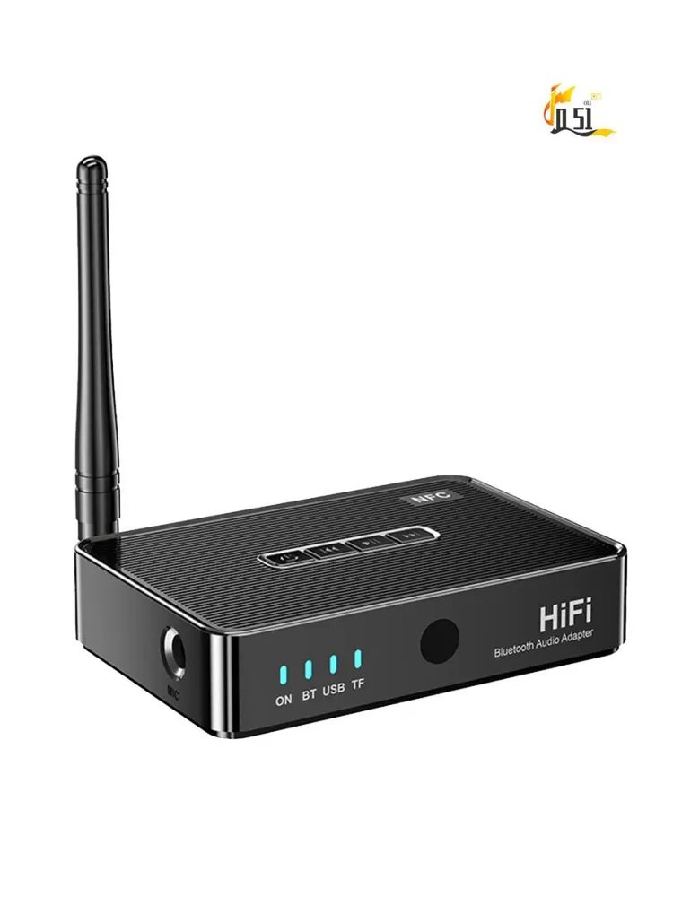 (Q I Z F) Передатчик аудиоприемника Bluetooth 5.1 NFC Стерео 3,5 мм AUX Оптический HiFi беспроводной аудиоадаптер с пультом дистанционного управления