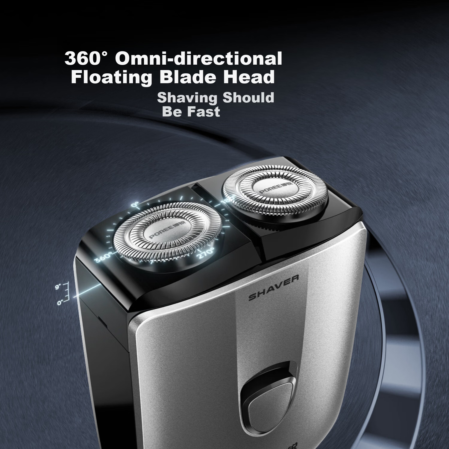 FLYCO Borui P31 Двухголовая зарядная электробритва для мужчин портативная роторная бритва Цвет：Новая модель P31
