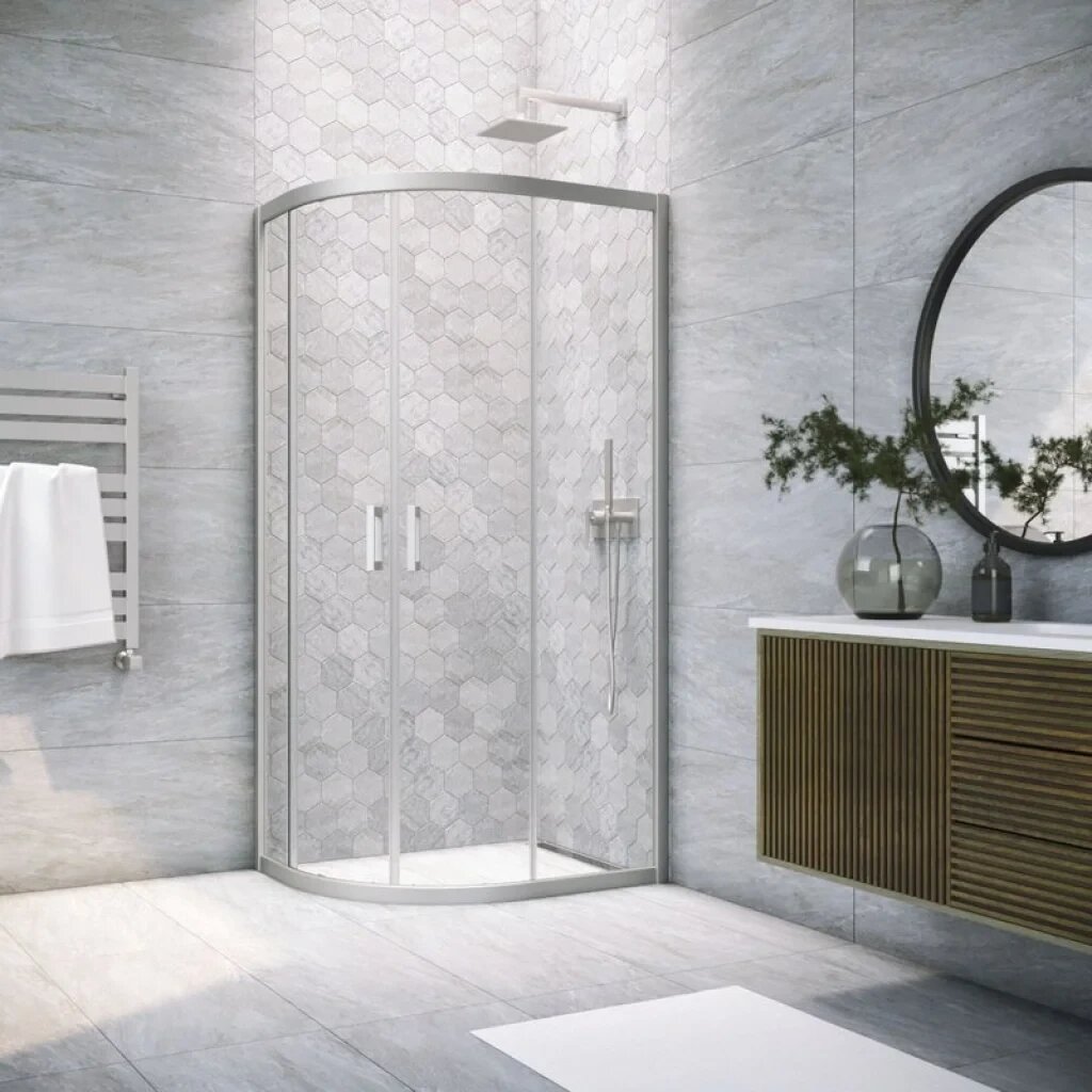 Душевой уголок Vegas Glass ZS-F Novo 110*90 07 01 профиль хром матовый, стекло прозрачное