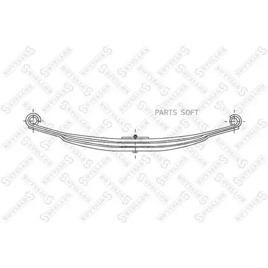 STELLOX 8455663SX 84-55663-SX рессора 2х листовая ! перед. 2/30х90х66 910+910 D28 D28 \Scania 82/93/94/113/114/143/144