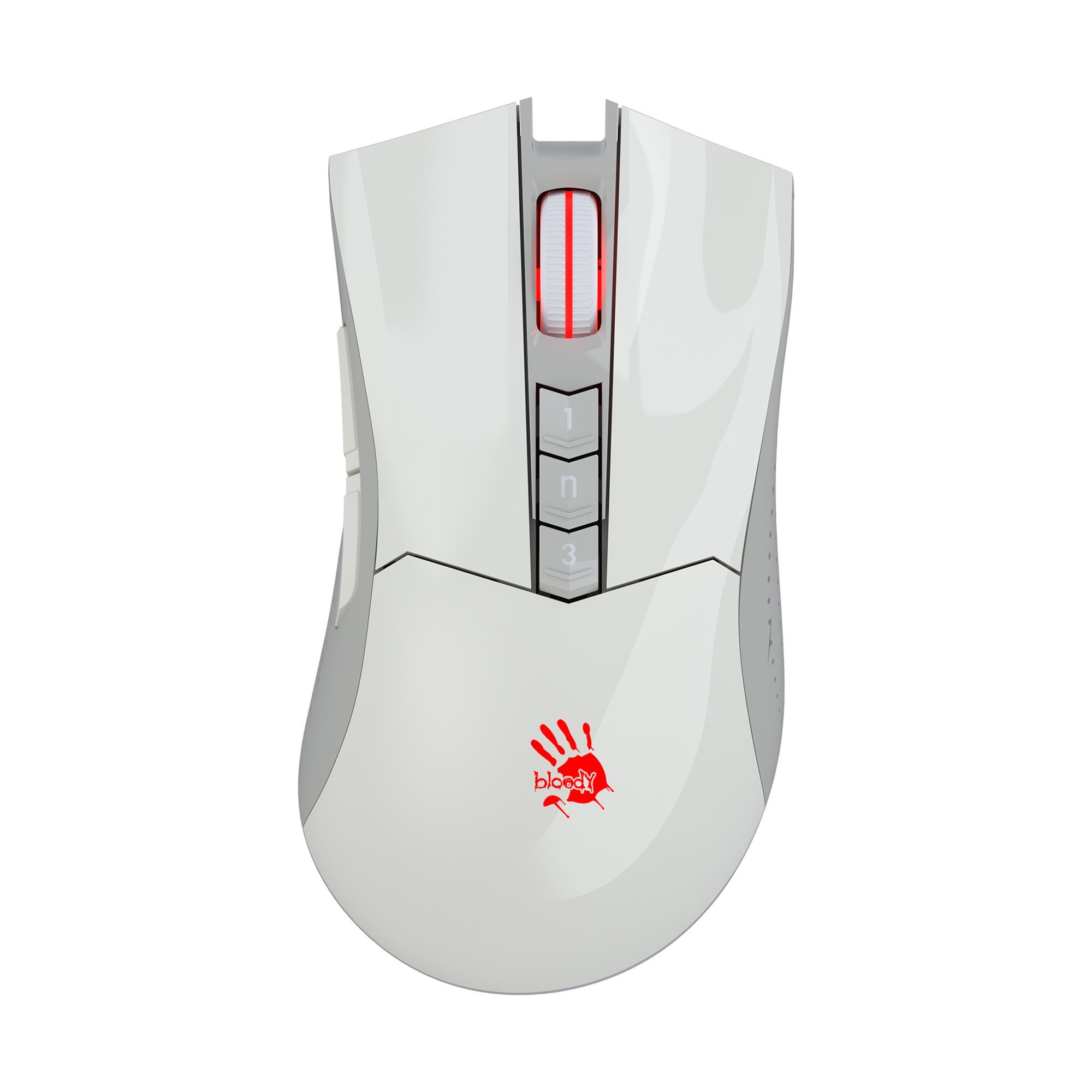 Мышь A4Tech Bloody R90 Plus белый оптическая (5000dpi) беспров. USB (8but)