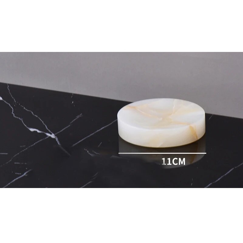 Мыльница из белого мрамора, 11см, Soap dish B