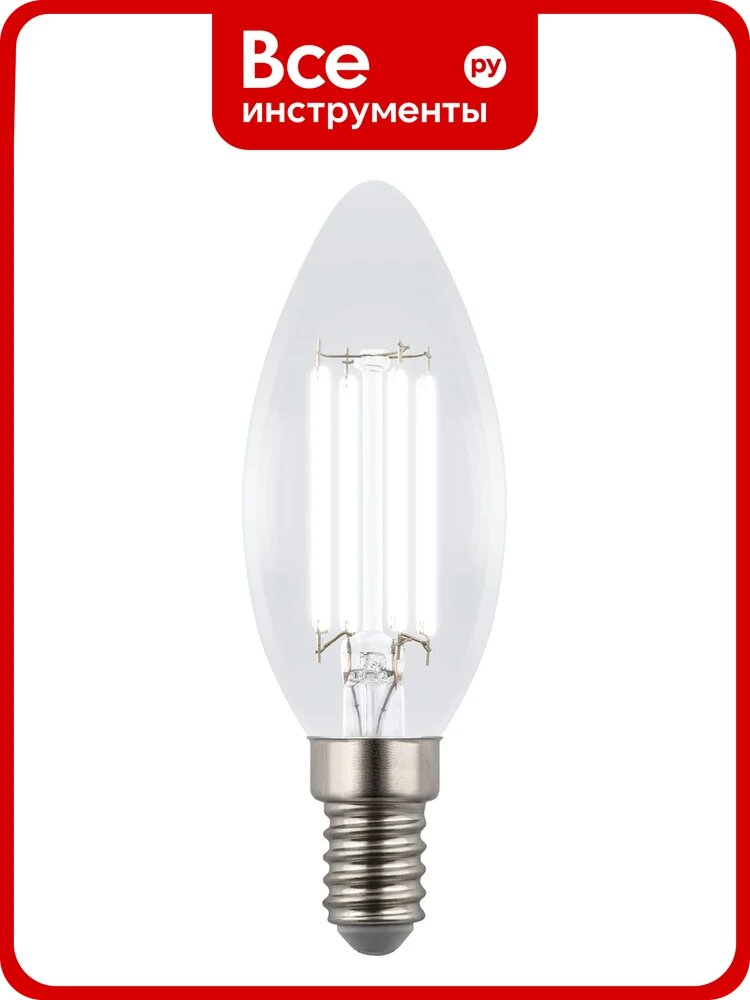 Лампа светодиодная прозрачная Uniel LED-C35-4W/4000K/E14/CL GLY01TR UL-00011937