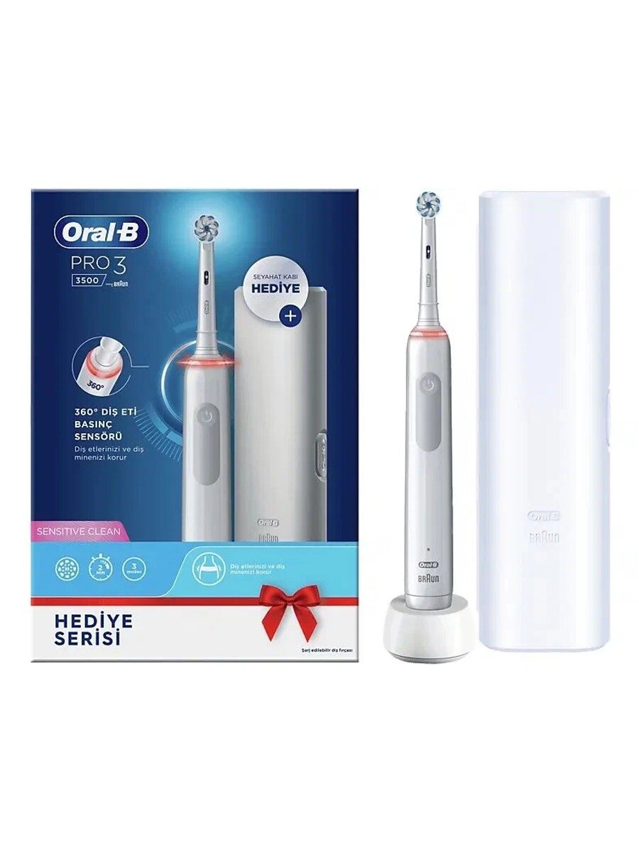 Oral-B Электрическая зубная щетка Pro 3 3500 White, классический вариант
