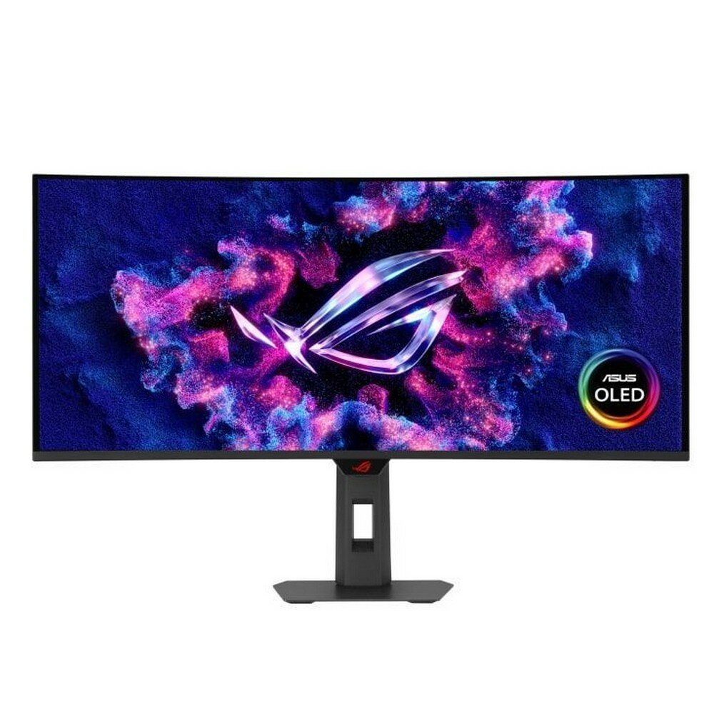 Монитор 34" ASUS XG34WCDG уц-1 Curved QD-OLED, 3440x1440, 175Hz, 0,03ms, 250сd/m, 1500000:1, HDR10 | 2xHDMI(2.1), DP(1.4), Type-C(PD-15W), 2xUSB3.2 | HAS, Swivel, InPSU, Vesa 100, Black