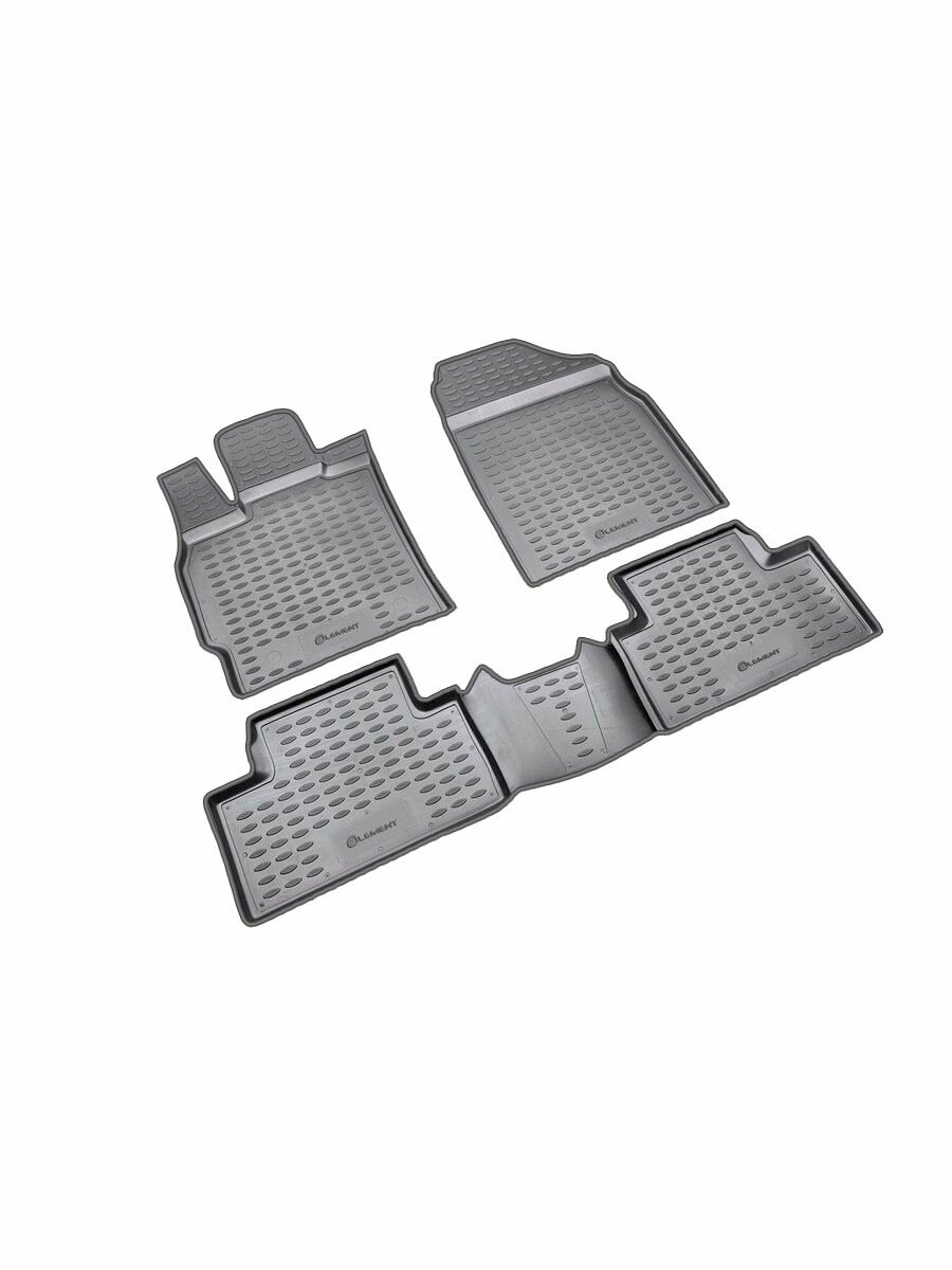 Коврики в салон для MAZDA CX-7 (I), 2007-2009, 4 шт.(черный кант, полиуретан) / Мазда СХ-7