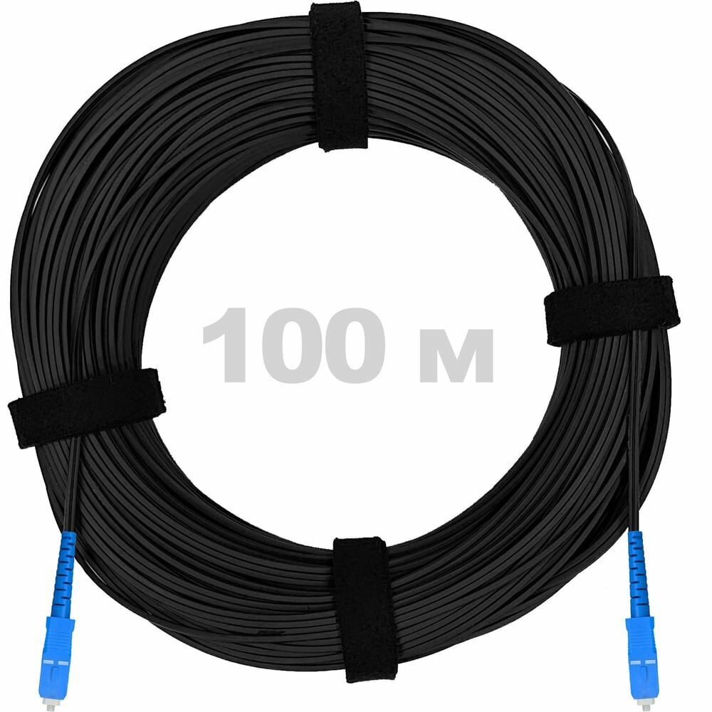 Патч-корд оптический ENGINOVA FTTH диэлектрик FRP, G.657 LSZH 2SC/UPC, черный 100 м ENG-FTTH-FRP-2SCU-100-BL