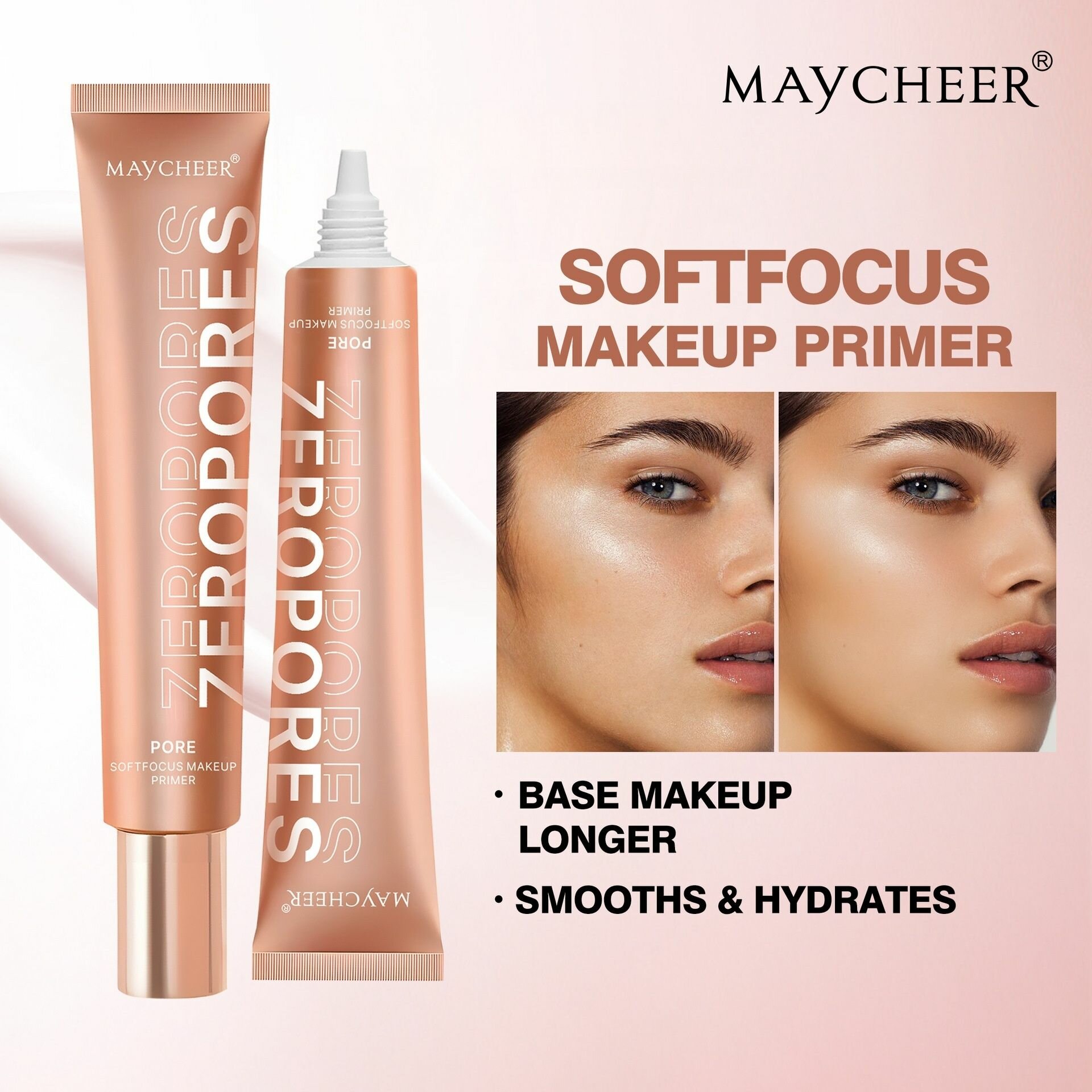 Праймер для лица MAYCHEER с эффектом размытия пор, матовый, увлажняющий, для смешанной кожи, 30 мл
