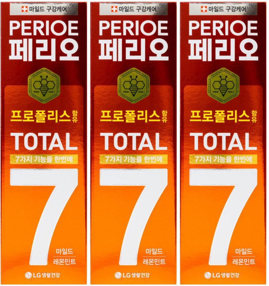 Зубная паста Perioe комплексного действия Total 7 sensitive, комплект: 3 упаковки по 120 г