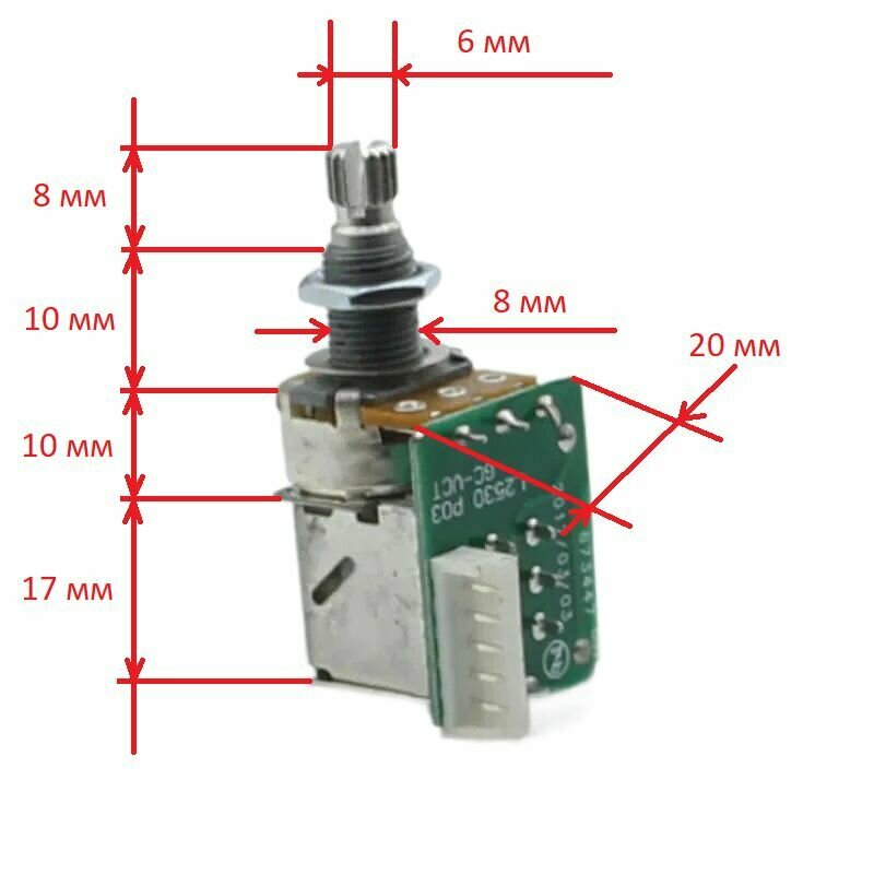 Потенциометр PUSH-PULL Guyker PRO B500K — фото 1