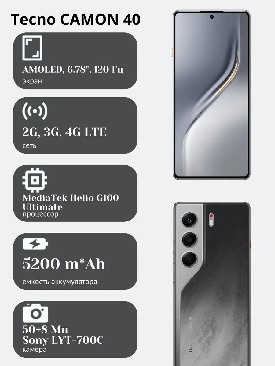 Camon 40 8/256 Ростест