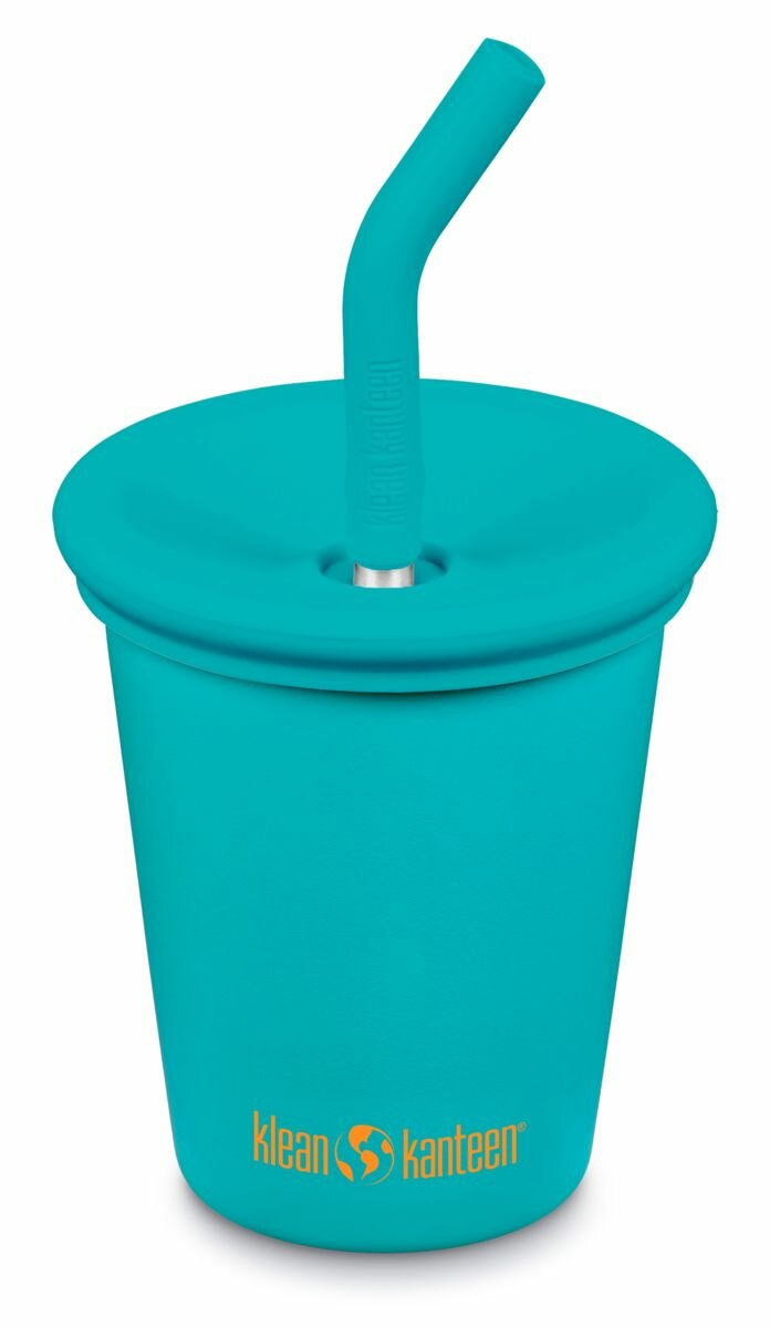Детский стакан одностенный Klean Kanteen Kid Cup Straw Lid 10oz (296 мл) Baltic с трубочкой