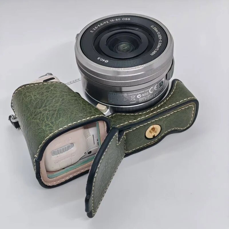 Получехол для камеры Sony NEX5 из искусственной кожи Зеленый, green