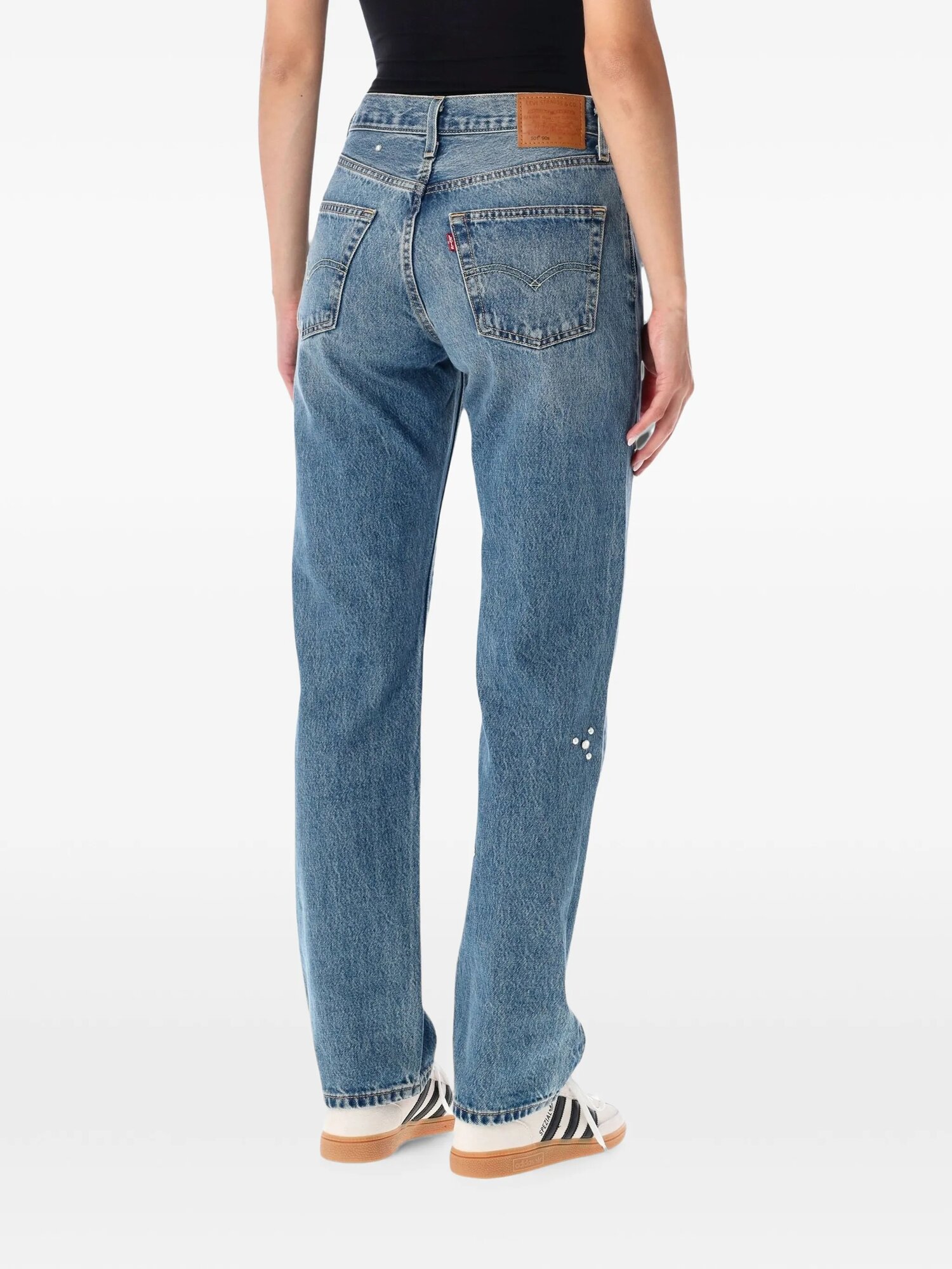 Джинсы Levi's Stud-embellished jeans, размер S, blue — фото 1