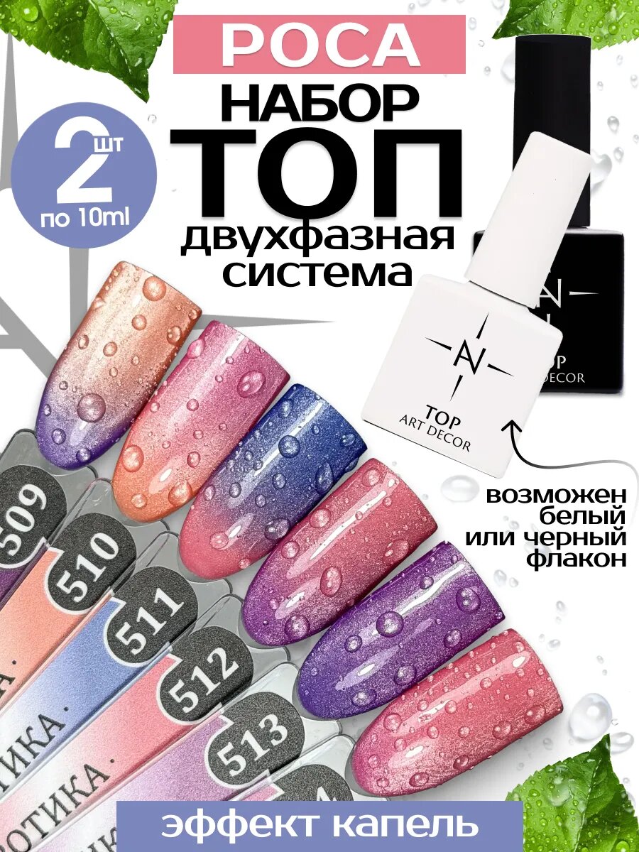 Набор топов роса для эффекта капель, 2 шт по 10 мл