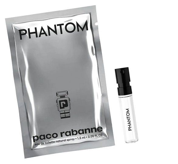 Аромат Paco Rabanne Phantom для мужчин 1.5 мл сэмпл - Пако Рабан Фантом миниатюра туалетной воды