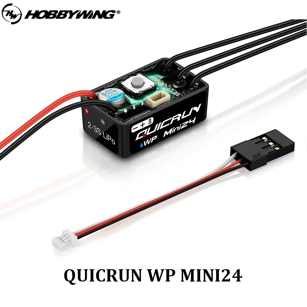 Hobbywing QuicRun WP Mini24 25A ESC + 1621SL 3500KV для краулеров 1/24 WP-MINI24 ESC