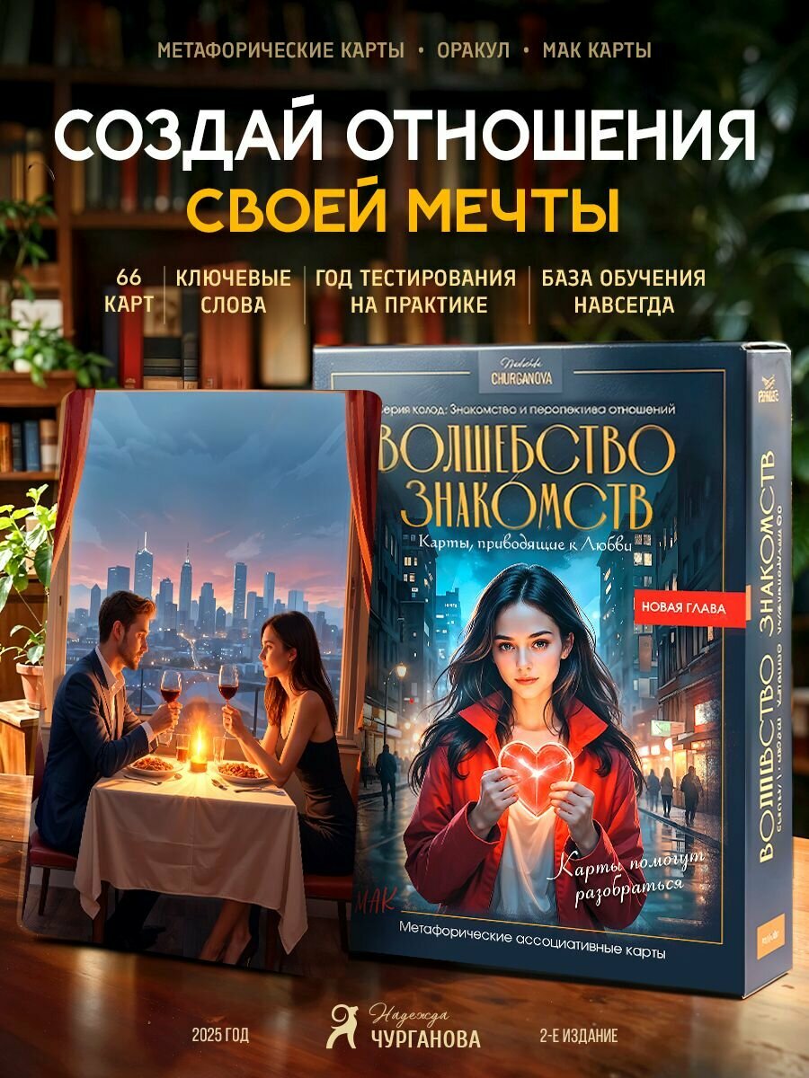 Метафорические ассоциативные карты МАК Оракул "Волшебство знакомств" с расшифровкой психология отношения